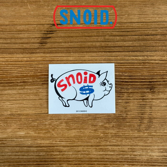 SNIOD (スノイド)SAVE MONEY STICKER SNOIDのステッカーです。アートワークはRAT HOLE STUDIOマエダ氏による作品。 ■サイズ W55mm x H42mm ※商品によって若干の誤差が出る場合があります。...