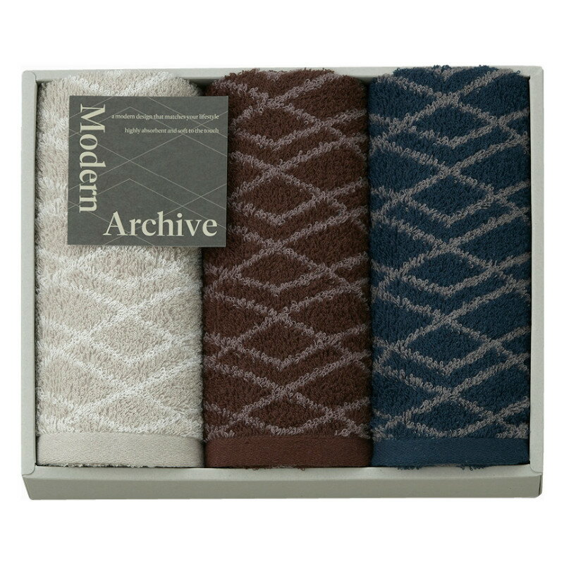 ●セット内容／・フェイスタオル（34×70cm）×3 ●材質／綿100％ ●箱サイズ／23．6×28．7×5cm ●原産国／中国 ギフト対応【引き出物　引出物　香典返し　出産内祝い　快気祝い　出産祝い　記念品　粗品】【ギフト　 贈り物　 婚...