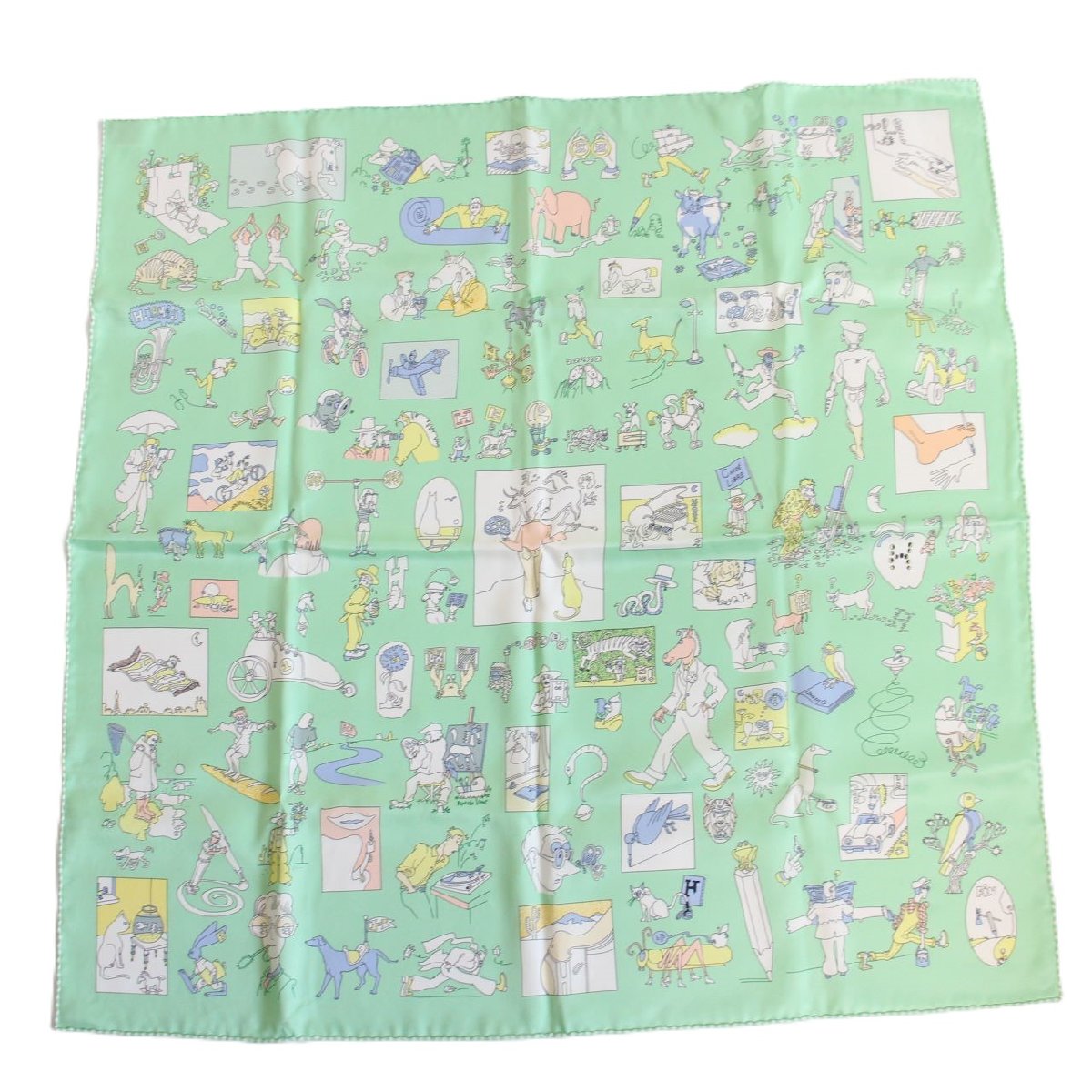 HERMES&nbsp;エルメス カレ 70 スカーフ カレ・リブレ素材：シルク100％カラー：グリーン系サイズ：約 W 66.0cm×H 66.0cm付属品：箱・紙タグ・リボン・購入証明書（2025/3 エルメス 名古屋三越栄店にて購入）...