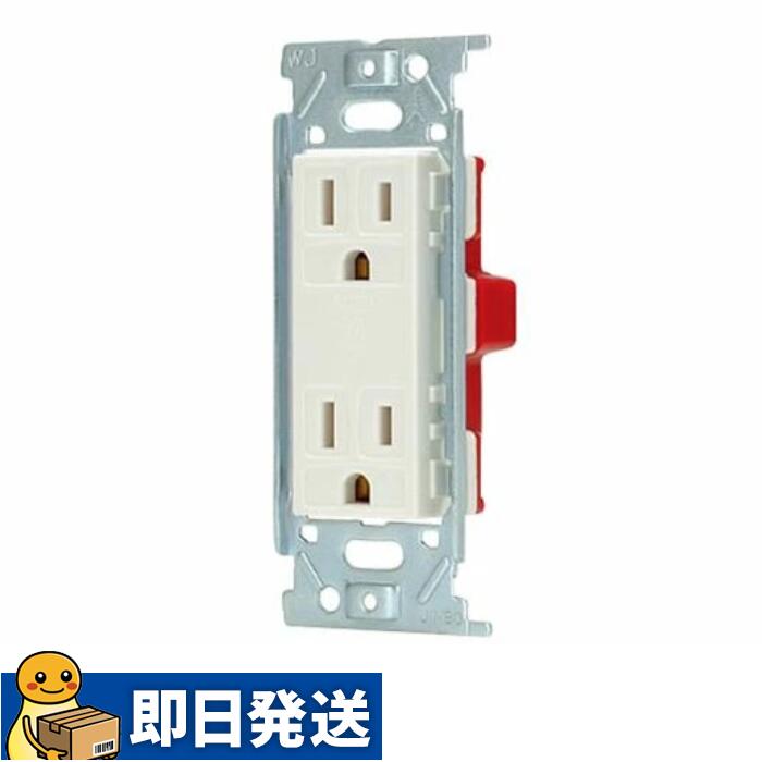 神保電器 JEC-BN-55G-PW 埋込接地ダブルコンセント 金属枠 PW色 ピュアホワイト JECBN55GPW　JEC-BN-55G　JECBN55G　JIMBO