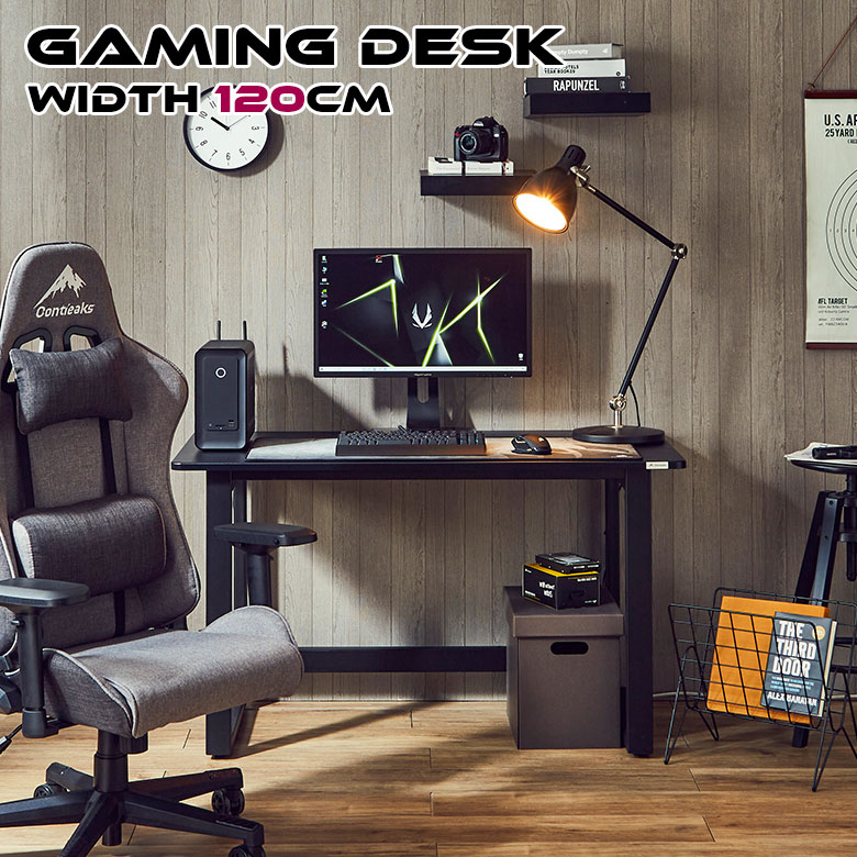 商品について ■商品の特徴 SNSアンケートを実施し「標準」とは何か考えたゲーミングデスク。 ■主な仕様 モニターアーム対応 マグネット式電源タップタイプ対応 天板コード配線孔搭載 ■サイズ [外寸]幅120cm×奥行60cm×高さ70cm...