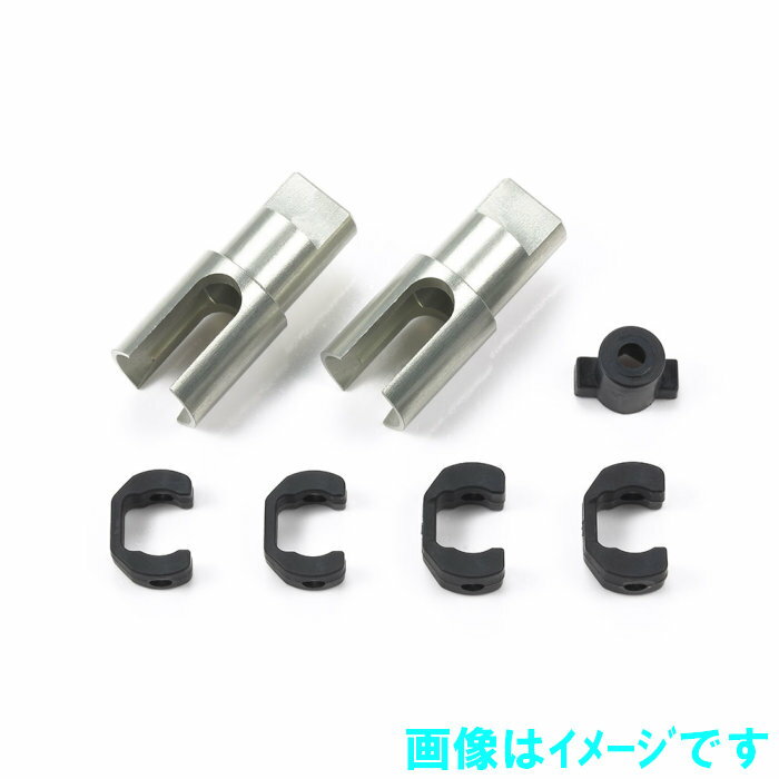 TRF420シャーシに標準装備されているアルミ製フロントダイレクトカップです。アルミならではの軽さに加えて、特殊アルマイト処理を施して優れた耐摩耗性も実現しました。