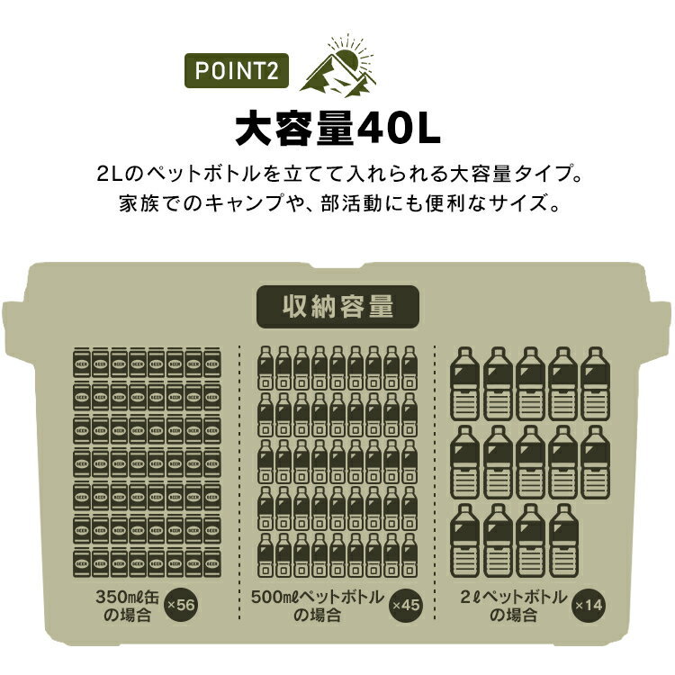 アイリスオーヤマ クーラーボックス 大型 大容量 40L TC-40 HUGEL アイリスオーヤマ クーラーボックス クーラーBOX ハード ...