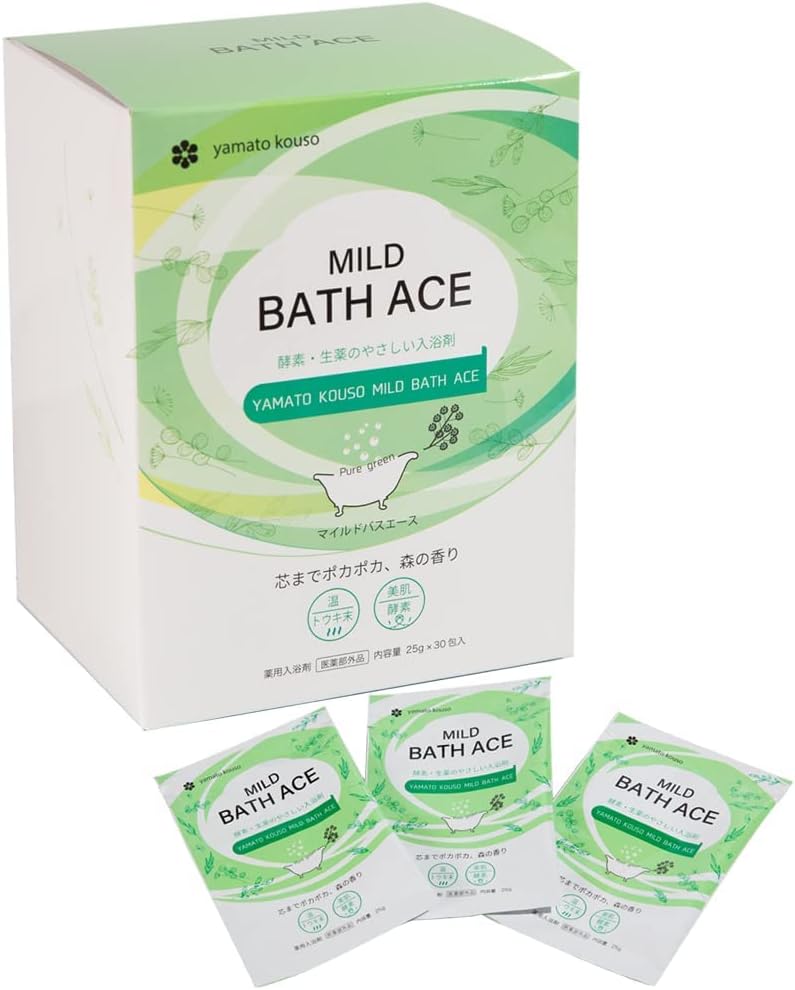 【大和酵素】マイルドバスエース30包入 ブランド: 大和酵素 香り: 森 ユニット数: 1 個 メーカー: 大和酵素 この商品について 酵素と生薬が配合された入浴剤です。 1箱に3包入っています。 外箱と中の袋のデザインがリニューアルされま...