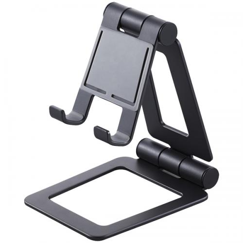 型番:TB-DSCHALBKJANコード:4549550189309■2箇所のヒンジで角度と高さの調整ができ、設置しているタブレットに充電ケーブルを装着できる、フリーアングルスタイルのタブレット用アルミスタンドです。 ■折りたたんでコンパク...