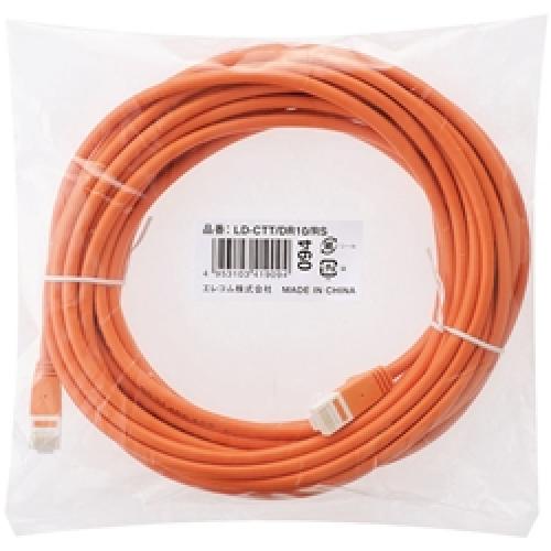 型番:LD-CTT/DR10/RSJANコード:4953103419094■Cat5e準拠LANケーブルのスタンダードタイプです。 ■ツメ折れ防止プロテクターと屈曲に対する耐久性が高い素材のコネクターを採用したダブル構造で、ツメが折れにくい...