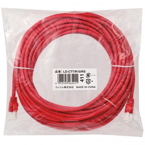 型番:LD-CTT/R10/RSJANコード:4953103465411■Cat5e準拠LANケーブルのスタンダードタイプです。 ■ツメ折れ防止プロテクターと屈曲に対する耐久性が高い素材のコネクターを採用したダブル構造で、ツメが折れにくいL...