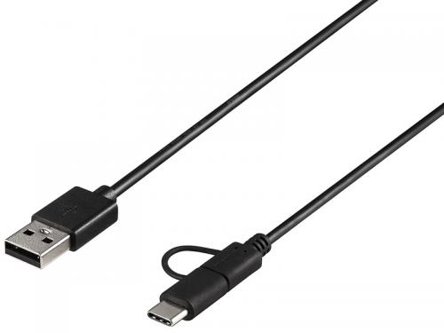 型番:BU2AMBC05BKJANコード:4950190378730■USB2.0■USB-A to microB/Type-C変換付■5V/3A対応