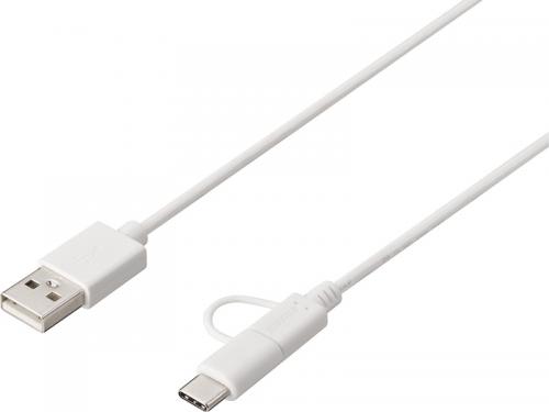 型番:BU2AMBC15WHJANコード:4950190378761■USB2.0■USB-A to microB/Type-C変換付■5V/3A対応 ■56kΩレジスタ実装