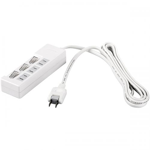 型番:BSTAPSW2350WHJANコード:4950190351764●2ピン3個口の電源タップ●個別スイッチ付きで電気の消費を抑えるエコタイプ●落雷による機器の故障を防ぐ雷サージガード付●スイングプラグで、狭い場所でも壁にピッタリ!●差...