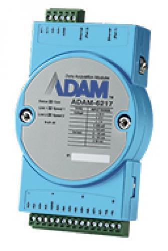 型番:ADAM-6217-BEthernet対応小型リモートI/Oモジュール、オートバイパス機能搭載デイジーチェーン接続、ピアtoピア、HTML5、プログラミングロジック登録対応