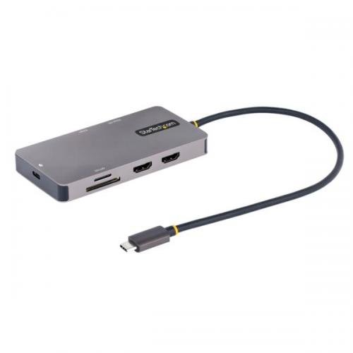 型番:120B-USBC-MULTIPORTJANコード:0065030895576USBType-C接続マルチポートアダプター。DP1.4Altモード、DSC、MSTをサポートし、4K60HzのデュアルHDMI(HDR)非圧縮ビデオに対応。