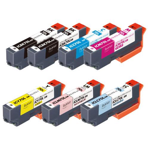 型番:PLE-E70L6P+1BKJANコード:4531027006073■さらにブラックを1個プラスしたお得なセット品です。 ■プレジール インクカートリッジセット+1 ■対応カートリッジ:EPSON IC6CL70L+ICBK70L互換...
