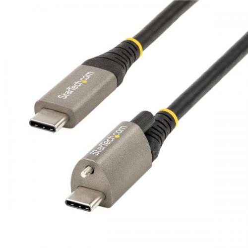 型番:USB31CCTLKV1MJANコード:0065030891974トップロック付きUSB-Cケーブル10Gbps|100W(5A)PowerDelivery|DPAltモード
