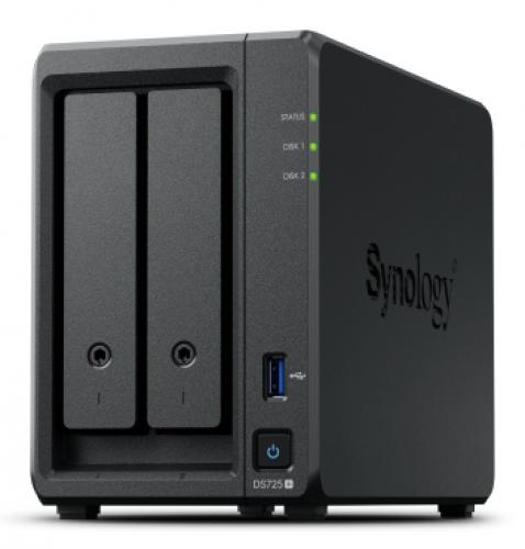 型番:DS725+JANコード:45376943695032-bay DiskStation AMD Ryzen R1600 4 GB DDR4 ECC SODIMM by default and upgradeable to 32 GB