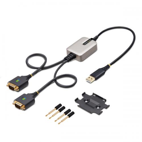 型番:2P1FFC-USB-SERIALJANコード:0065030898393●USB-Aポート経由でパソコンに2口のDB9 RS-232Cシリアルポートを増設●シリアルデバイス固定用ねじ＆ナット付属（着脱可能、DB9ナット装着済み、DB...