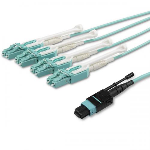 型番:MPO8LCPL2MJANコード:0065030879019●2m MTP（メス）/PC - 4x LC/PCデュプレックス ブレークアウト OM3マルチモード光ファイバーケーブル●OFNPプレナム定格●8FタイプA●50/125μm...