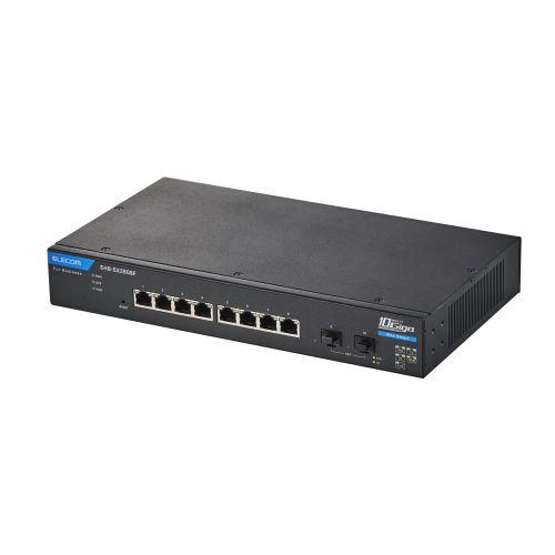 型番:EHB-SX2B08FJANコード:4549550352123■全ダウンリンクポートが10Gに対応。Cat6A以上のLANケーブルと組み合わせてご使用いただくことで、10Gの通信が可能になります。 ■伝送速度:10Gbps(10GBA...