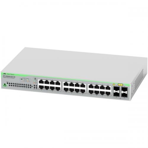 型番:5125RN5JANコード:4511427298544AT-GS950/28 V2-N5アカデミック Non-PoE+モ デ ル は、10/100/1000BASE-Tポートを24ポート、SFPを4ポート装備したレイヤー2・ギガビット...