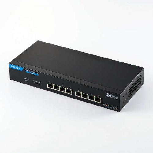 型番:EHC-X08MA-HBJANコード:4549550420754■デスク設置も可能な省スペース筐体を採用した、全ポート10Gbps対応の8ポートスイッチングハブです。 ■伝送速度:10Gbps(10GBASE-T)、5Gbps(5GB...
