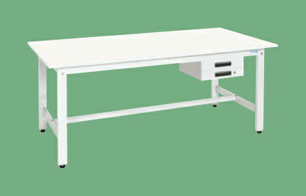 ●外寸：W1800×D600×H740mm ●本体色：パールホワイト ●均等耐荷重：350kg ●質量：34kg ●天板サイズ：1800×600×21mm ●天板種類：抗ウイルスポリエステル天板 ●天板色：パステルホワイト ●アジャスター：...