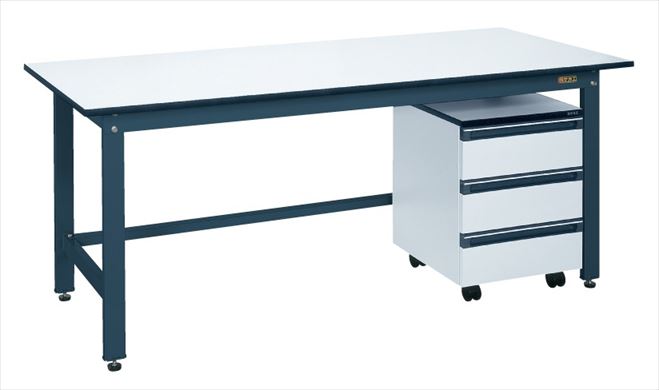 ●外寸：W1800×D750×H740mm●内寸：W1530×D528mm●均等耐荷重：350kg（引出し1段当り10kg）●カラー：ダークグレー●質量：55kg●天板サイズ：1800×750×21mm●天板種類：ポリエステル天板●天板カラ...