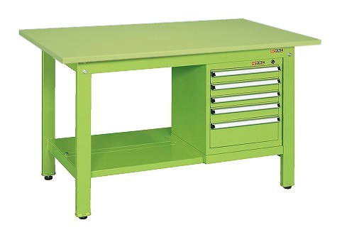 ●外寸：W1500×D750×H740mm●均等耐荷重：350kg●質量：74kg●均等耐荷重（引出し1段当り）：20kg●本体色：サカエグリーン●天板種類：スチール天板●天板カラー：グリーン●天板厚：25mm●アジャスター：樹脂製　ネジ径...