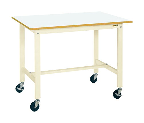 ●外寸：W900×D600×H900mm●全高：900mm●本体色：アイボリー●耐荷重：200kg●質量：26kg●キャスター：100φゴム車●天板種類：サカエリューム
