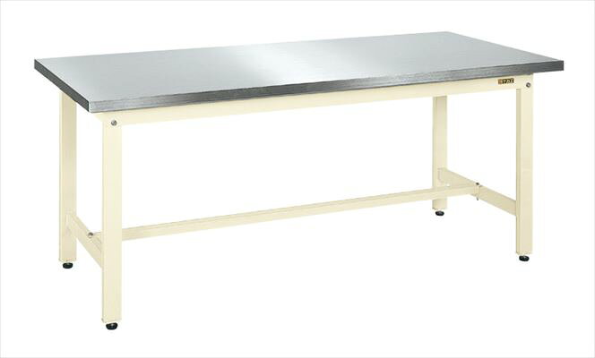 ●外寸：W1500×D750×H740mm●均等耐荷重：400kg●質量：42kg●カラー：アイボリー（脚部）●天板サイズ：W1500×D750mm●天板種類：ステンレスカブセ天板（表面材質=SUS430、芯材=ハニカム）●天板厚：30mm...