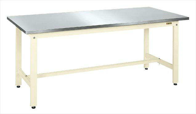 ●外寸：W1800×D900×H740mm●均等耐荷重：400kg●質量：53kg●カラー：アイボリー（脚部）●天板サイズ：W1800×D900mm●天板種類：ステンレス天板(材質=SUS304)●天板厚：30mm●アジャスター：樹脂製　ネ...