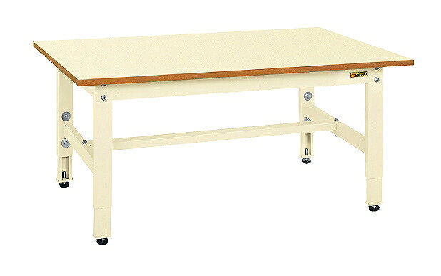 ●外寸：W1500×D600×H450〜600mm●均等耐荷重：200kg●質量：24kg●本体色：アイボリー●天板種類：ポリエステル天板●天板カラー：アイボリー●天板厚：21mm●アジャスター：樹脂製　ネジ径M12×P1.75●脚部伸縮自...