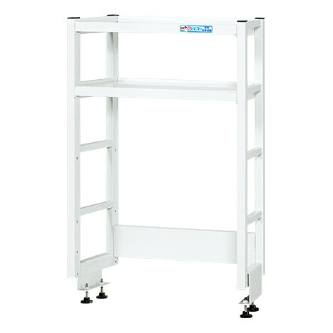 ●外寸：W600×D300×H810mm●均等耐荷重：(架台1台当り)80kg●均等耐荷重：(棚板1枚当り)40kg●カラー：パールホワイト●適合作業台(奥行)：600mm●2段仕様●質量：11kg●作業台と架台はボルトでしっかり固定できま...