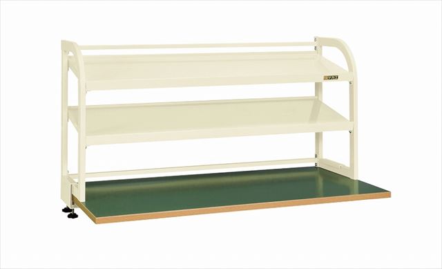 ●外寸：W1200×D350×H600mm●均等耐荷重：80kg●カラー：アイボリー●質量：27kg●段数：2段●取付可能天板　板厚40mmまで