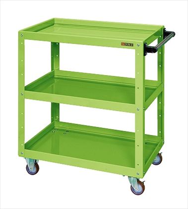 ●外寸：W750×D500×H740mm●カラー：アイボリー●均等耐荷重：200kg●質量：22kg●キャスター：75φナイロンウレタン車（4輪自在）●サカエ独自の堅牢構造「突き合わせ内蔵方式」●棚板は皿型・フラット型変更可能●特許登録：特...