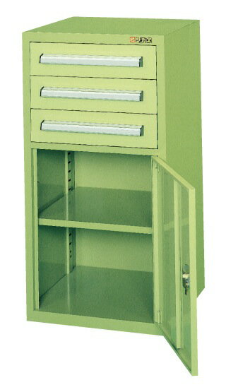●外寸：W450×D450×H880mm●カラー：サカエグリーン●質量：29kg●扉内有効寸法：W380×D425×H485mm●セット内容（付属品）：棚板1枚付（30mm調整可能）