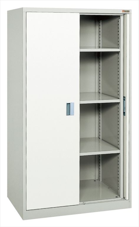 ●外寸：W994×D623×H1760mm●内寸：W806×D590×H1610mm●カラー：グレー●質量：78kg●スチール扉●セット内容（付属品）：棚板3枚付（30mm調整可能）KU-K93TGY●実用新案登録：実用新案出願中