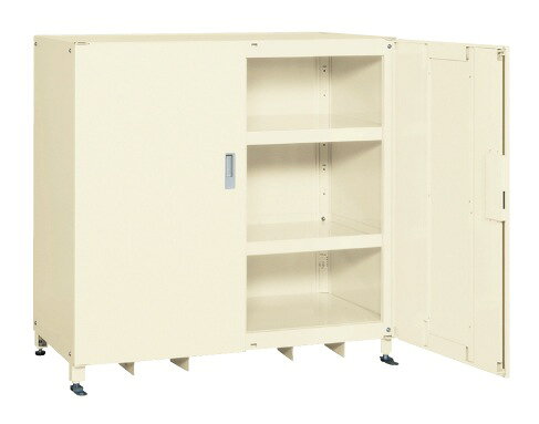 ●外寸：W1220×D670×H1200mm●カラー：アイボリー●質量：114kg●スチール扉●棚板内形寸法：W1215×D595mm●棚板は50mmピッチで段替え可能です。●セット内容（付属品）：棚板2枚付（皿型・フラット型変更可能）、第...