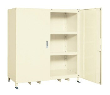 ●外寸：W1220×D670×H1500mm●カラー：アイボリー●質量：117kg●スチール扉●棚板内形寸法：W1215×D595mm●セット内容（付属品）：棚板2枚付（皿型・フラット型変更可能）