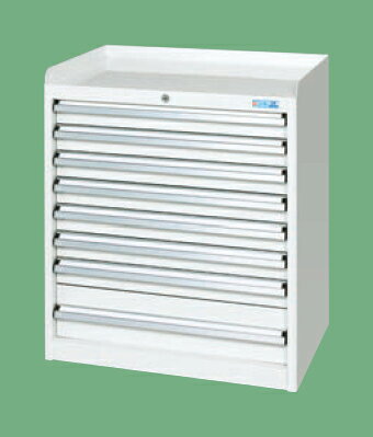 ●外寸：W700×D480×H900mm●均等耐荷重（引出し1段当り）：70kg●カラー：パールホワイト●質量：80kg●耐震構造：2重安全装置内蔵●オールロック機構●ラッチ機構●引出し：H80×7個、H160×1個●引出段数：8段●引出内...
