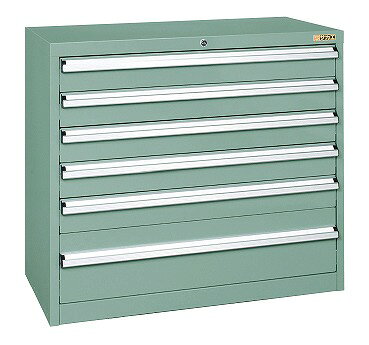 ●外寸：W880×D450×H800mm●質量：90kg●均等耐荷重（引出し1段当り）：100kg●本体色：グリーングレー●耐震構造：3重安全装置内蔵（オールロック機構・ラッチ機構・セーフティロック）●引出しタイプ（段数）：H100×5段、...