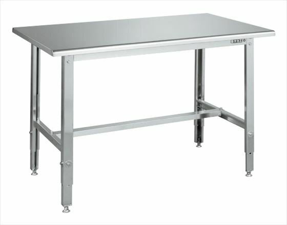 ●外寸：W1500×D750×H700〜900mm●質量：35kg●耐荷重：150kg●材質：SUS430●天板種類：ステンレス天板R付(材質=SUS430)●天板厚：30mm●アジャスター：ステンレス製　ネジ径M12　P×1.75●高さ7...