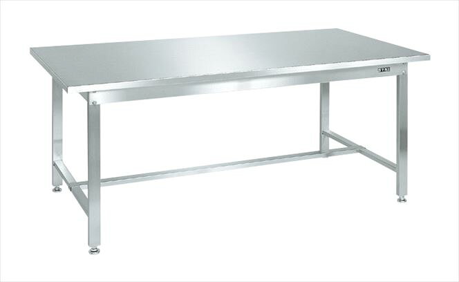 ●外寸：W1800×D750×H740mm●均等耐荷重：300kg●質量：40kg●材質：SUS430（No.4仕上げ）※脚フレームはSUS304●天板サイズ：1800×750×30mm●天板種類：ステンレス天板(材質=SUS430)●天板...