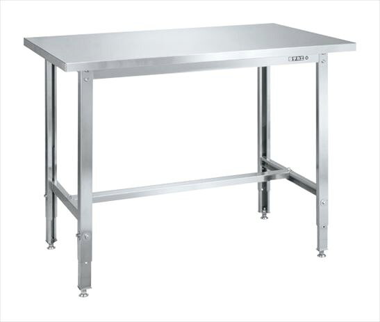 ●外寸：W1500×D750×H700〜900mm●均等耐荷重：150kg●質量：36kg●天板種類：ステンレスカブセ天板（表面材質=SUS430、芯材=ハニカム）●天板厚：30mm●アジャスター：ステンレス製　ネジ径M12　P×1.75●...