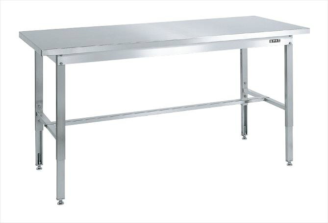 ●外寸：W1800×D750×H700〜900mm●均等耐荷重：200kg●質量：41kg●天板種類：ステンレスカブセ天板（表面材質=SUS430、芯材=ハニカム）●天板厚：30mm●アジャスター：ステンレス製　ネジ径M12　P×1.75●...