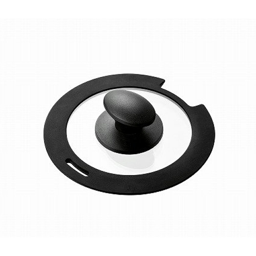 コロセレ　クックポット16cm用　ガラス蓋 【材質】 本体：物理強化ガラス ふち：シリコーンゴム ツマミ・台座：フェノール樹脂 【サイズ】 約16.9cm×4.8cm 重量約280g ※お取り寄せ商品のため、納期にお時間がかかる場合がございます。