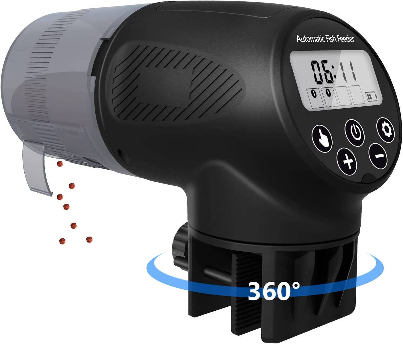 自動給餌器 魚 熱帯魚 メダカ 自動餌やり機: 金魚 自動餌やり器 えさやり器 自動 オートフィーダー 水槽 給餌器 魚自動給餌器 餌やり器 静音 配給量調節可能 2つの取り付け方 留守中の餌やり 200ML 自動給餌器 留守中の餌やり こ...