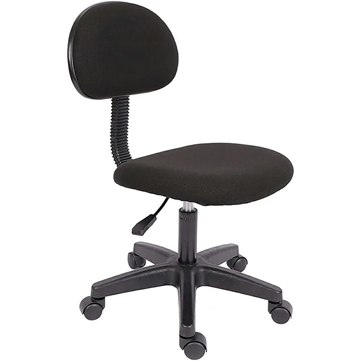 デスクチェア コンパクト スリムフィット ブラック テレワーク 360度回転 コンパクト コンパクトスリムデスクチェア 360度回転可能なテレワーク用チェア 【素材】脚部：ナイロン、シートカバー：ポリプロピレン、張地：ポリエステル、通気性に...