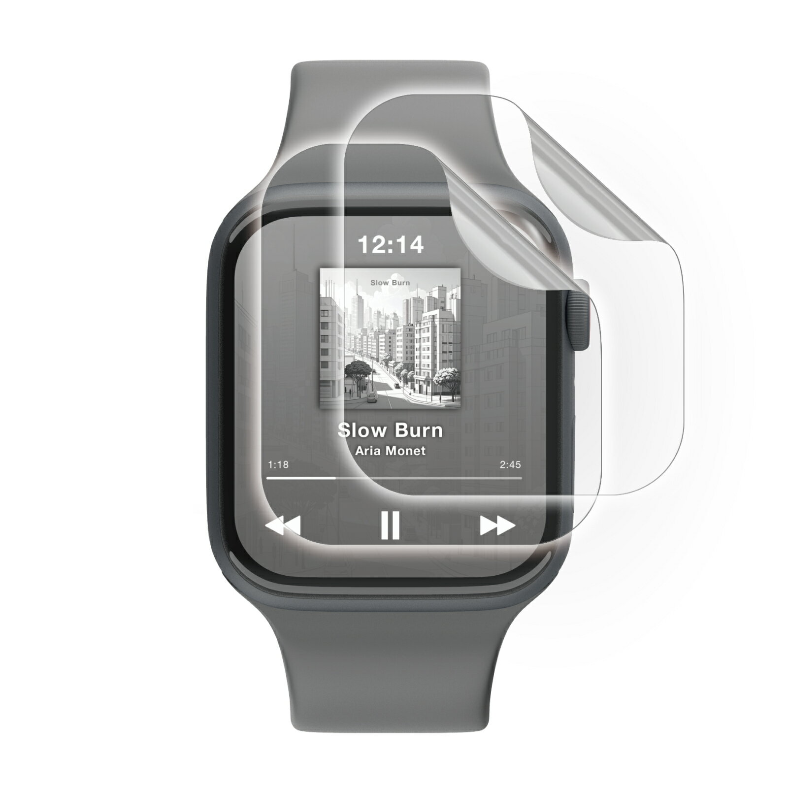 ［特徴］ ■画面の曲面に沿った3D設計で、端末のデザインを損なわずに衝撃から守る衝撃吸収・傷リペア・指紋防止タイプのApple Watch用フルカバーフィルムです。 ■フィルム表面に付いた細かい傷が時間の経過とともに自然と目立たなくなる特殊...