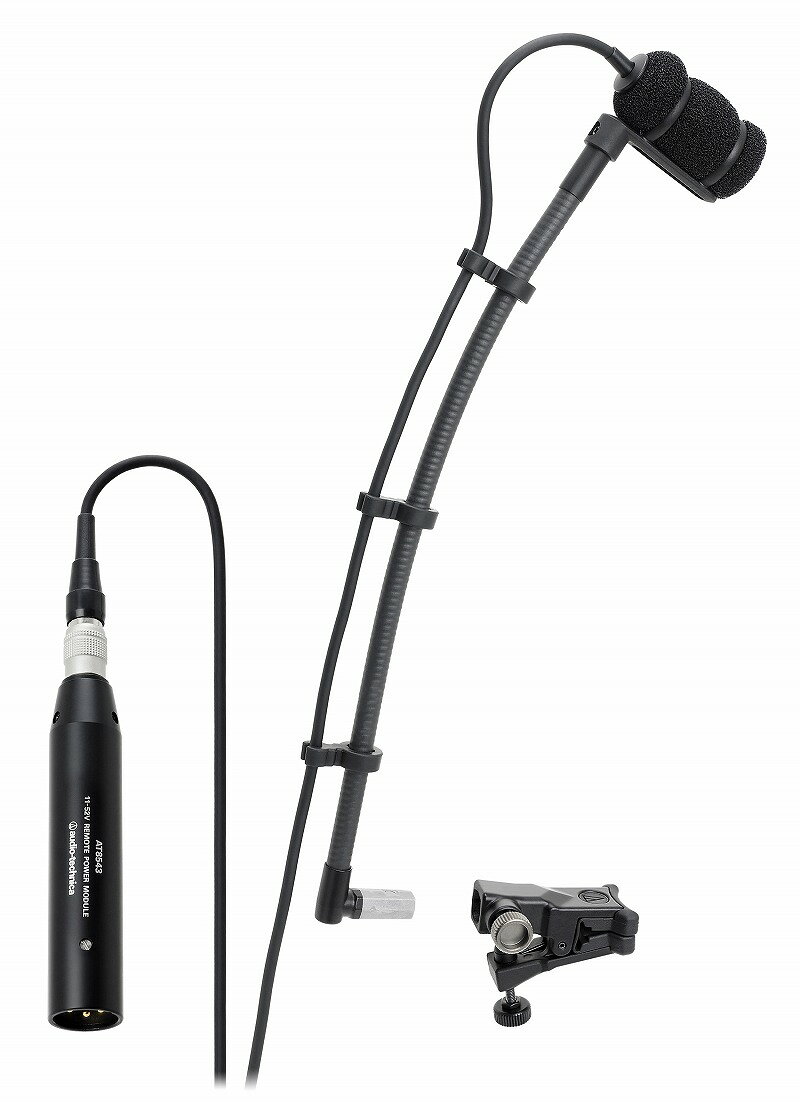 大型の管楽器や打楽器に最適な小型コンデンサーマイクロホン 〈マイクロホン部製品特長〉 ●最大入力音圧レベル159dBの高耐入力設計 ・高い音圧でも歯切れよく、鮮明でバランスの取れたレスポンスを実現 ●暗騒音を低減するローカットスイッチを搭載...