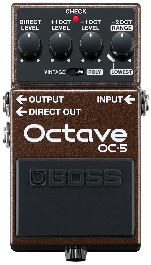 オクターブ・ペダルのニュー・スタンダード OC-5はBOSS伝統のオクターブ・サウンドと最新のトラッキング技術を融合することで完成した、オクターブ・ペダルの決定版です。VINTAGEモードでは1982年に誕生したモノフォニック・オクターブ・...